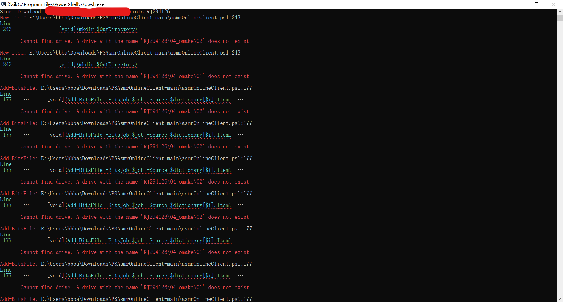 一直提示retrying... · Issue #2 · SofiaXu/PSAsmrOnlineClient · GitHub