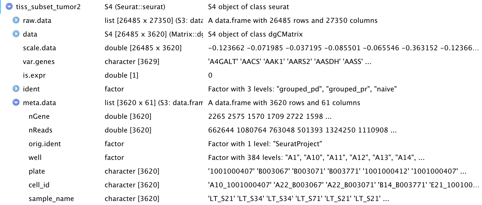 Some values of meta.data become NA after CreateSeuratObject · Issue ...
