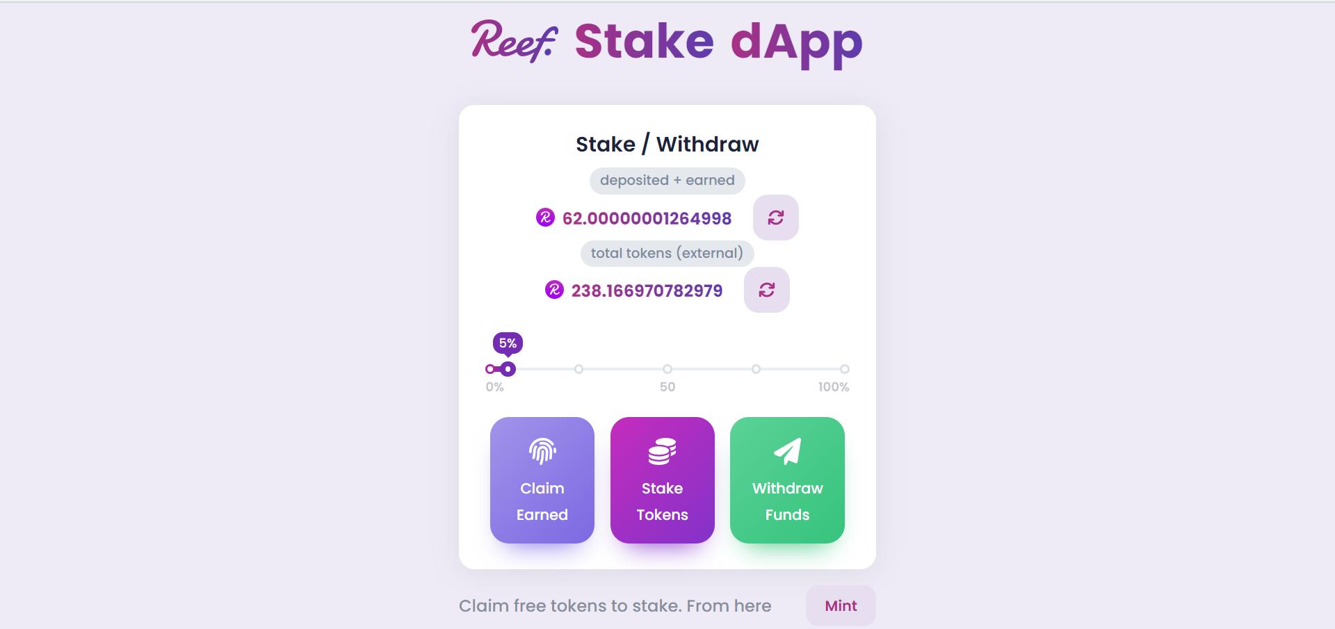 GitHub - anukulpandey/reef-staking-rewards: dApp i built for bengaluru hackathon . Web3 days ...