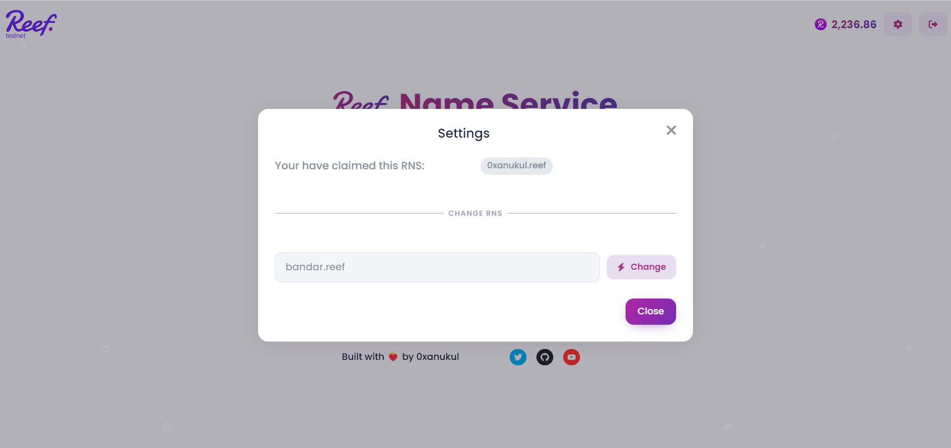 GitHub - anukulpandey/reef-name-service: RNS is your web3 username, a readable name for your ...