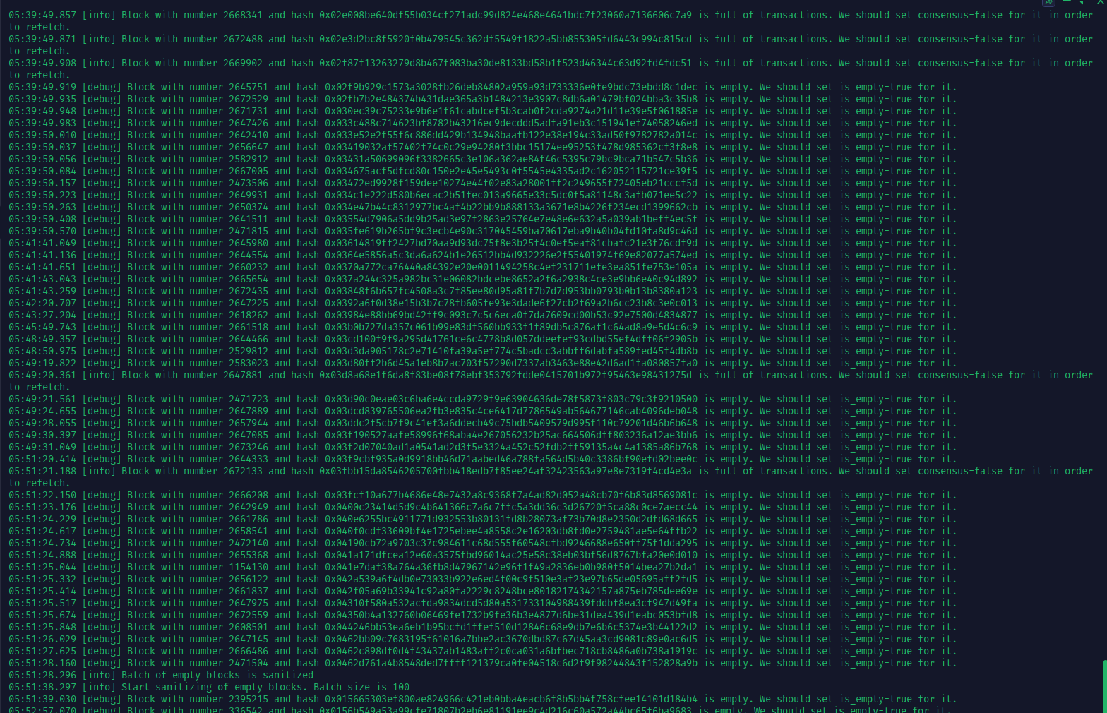 Indexing Not Working From Geth After Postgres Modification · Issue 