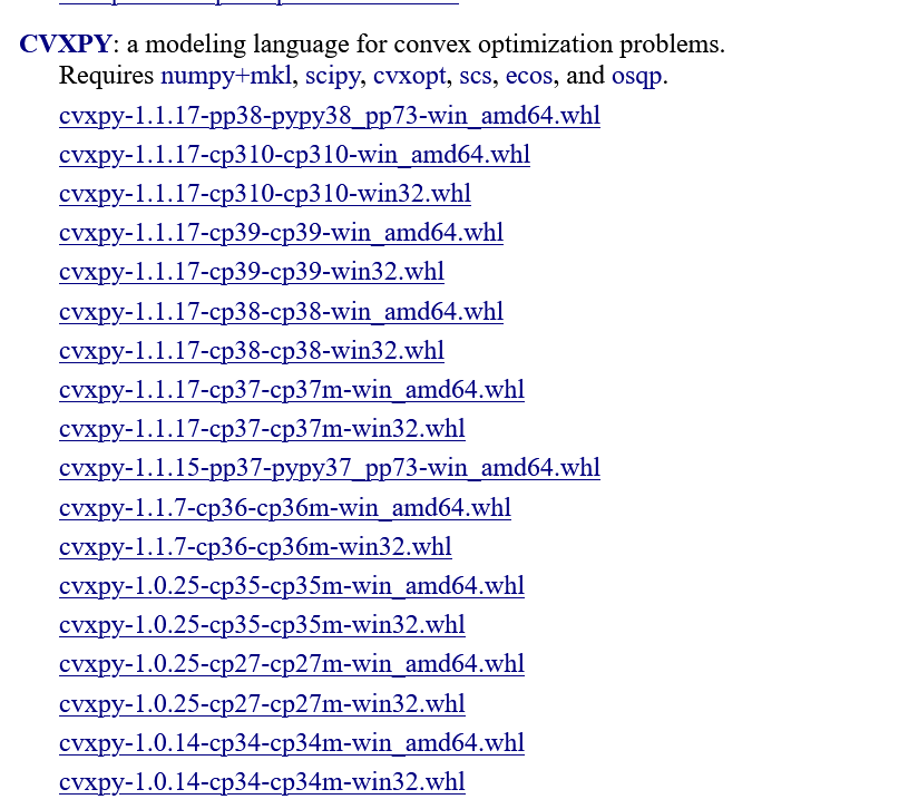 18. windows下安装cvxpy · Issue #18 · CHH3213/Note-Windows_MECHREVO · GitHub