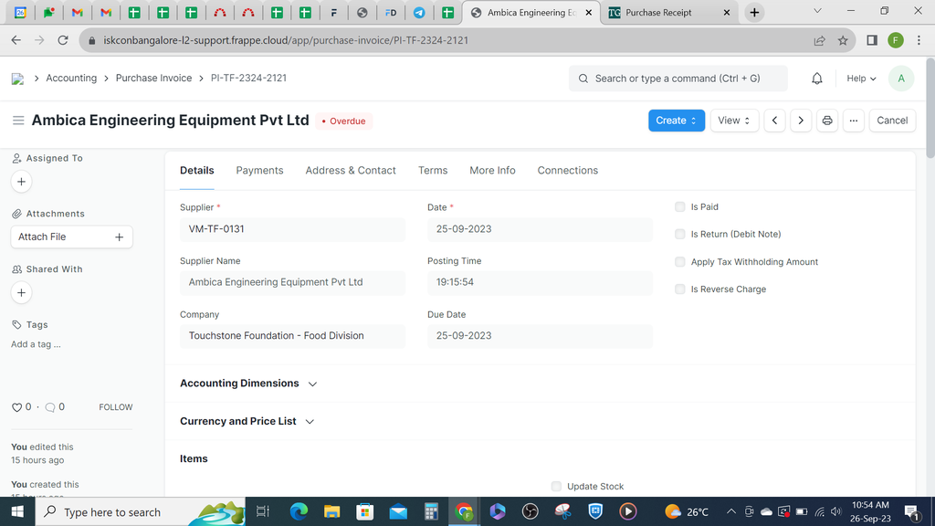 Created Partial Purchase Invoice - Needed status in Purchase Receipt to be "Partially Billed ...