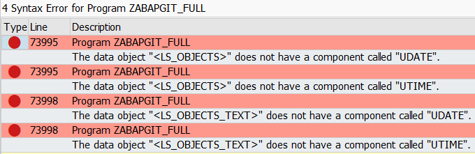 Method zif_abapgit_object~serialize - components udate and utime not available · Issue #3255 ...