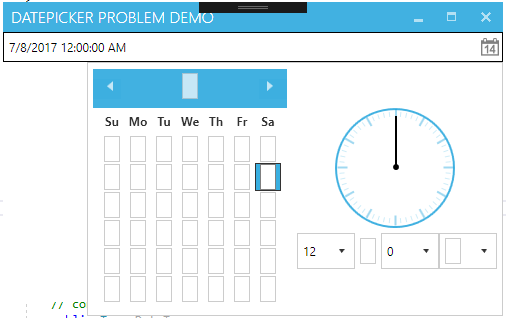 Datetimepicker Not Displaying Calendar Correctly Inside Datatemplate