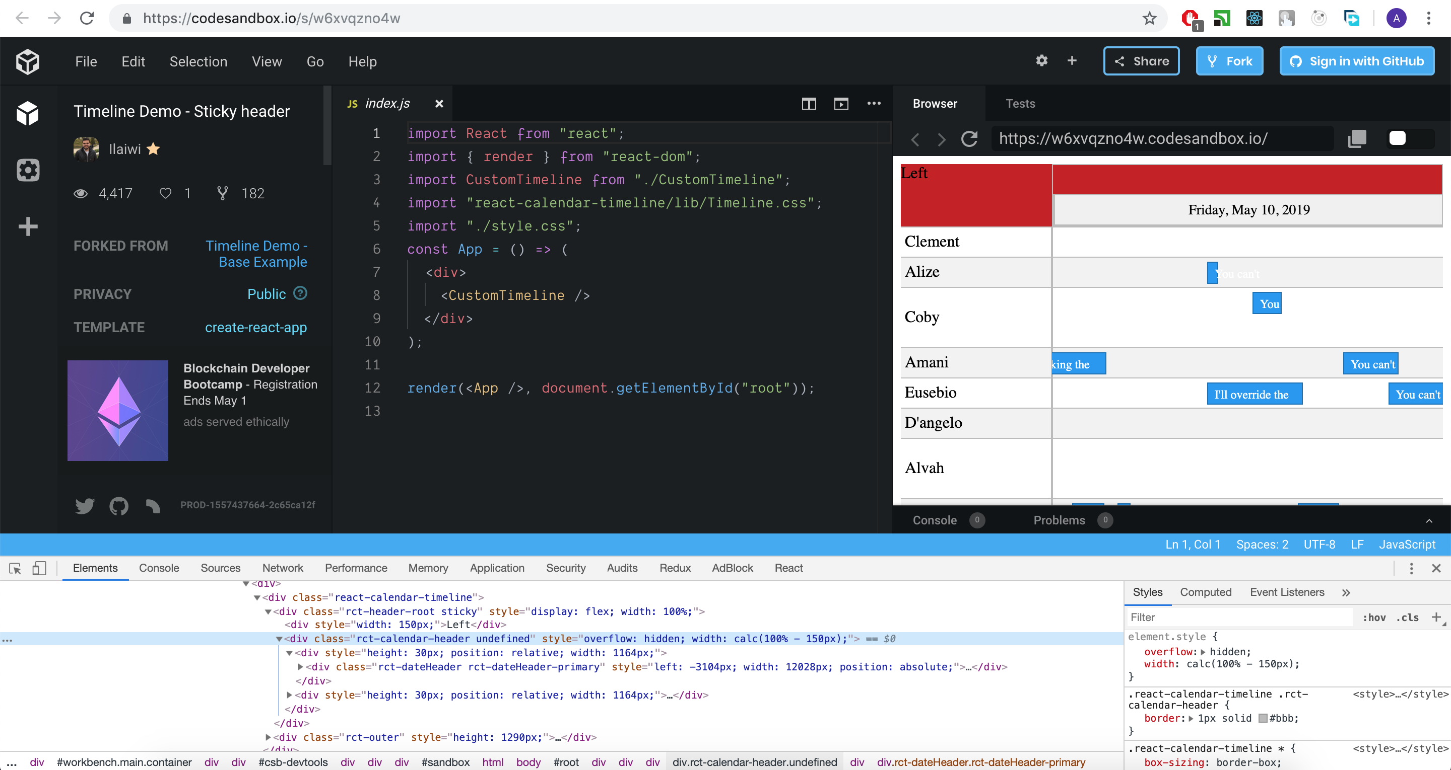 v0.25.0 timeline className rct-header-root undefined · Issue #566 · namespace-ee/react-calendar ...