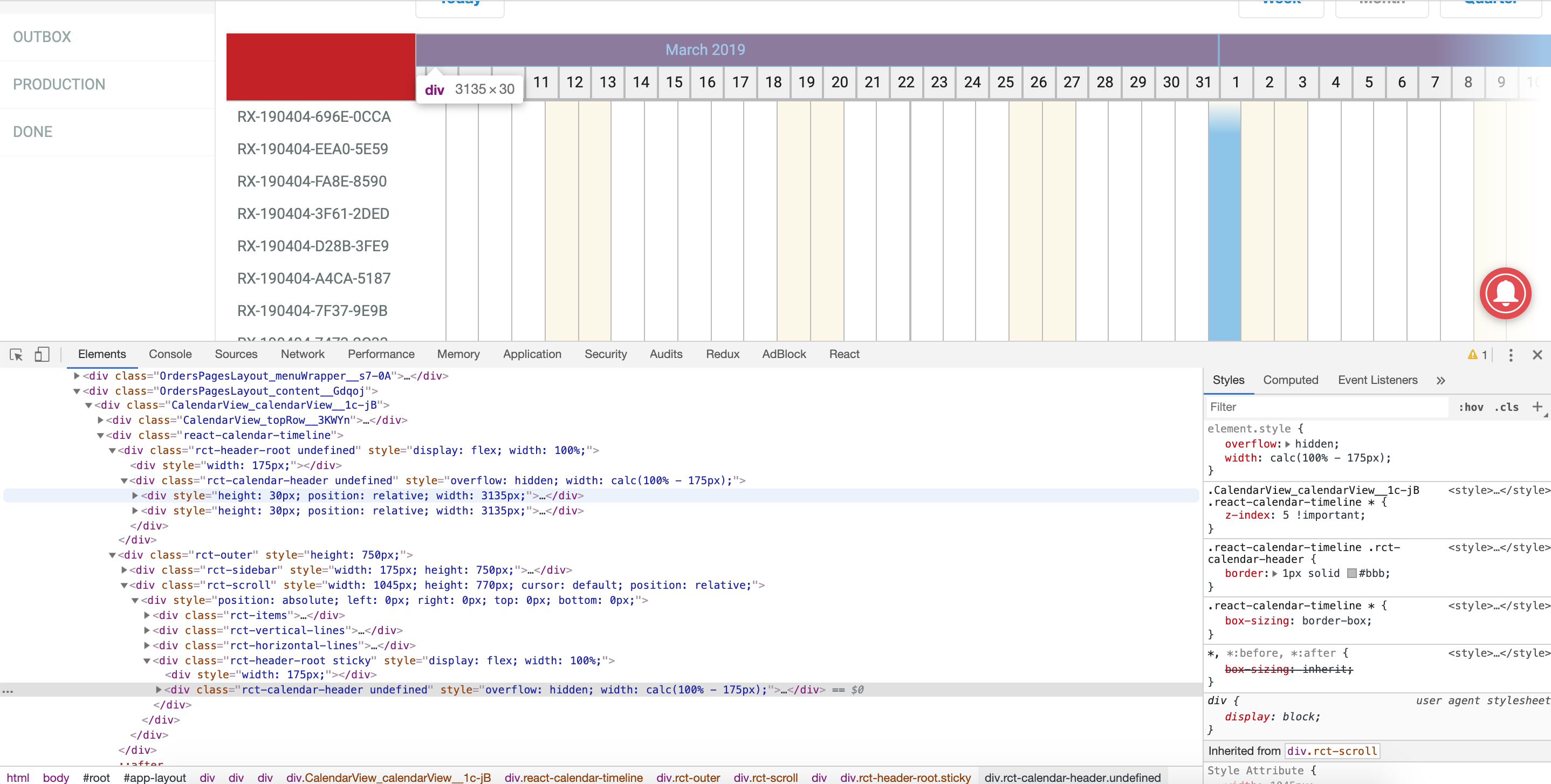 v0.25.0 timeline className rct-header-root undefined · Issue #566 · namespace-ee/react-calendar ...