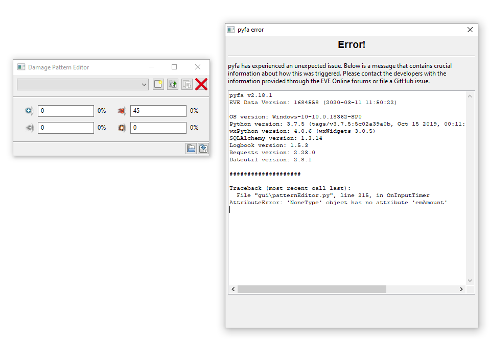 Damage Pattern Editor issue · Issue #2145 · pyfa-org/Pyfa · GitHub