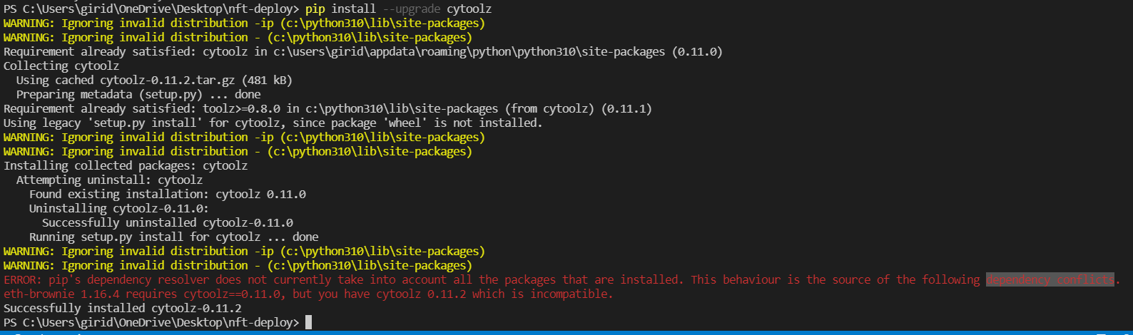 After installing cytoolz i get this error when i try to run brownie :-AttributeError:-partially ...