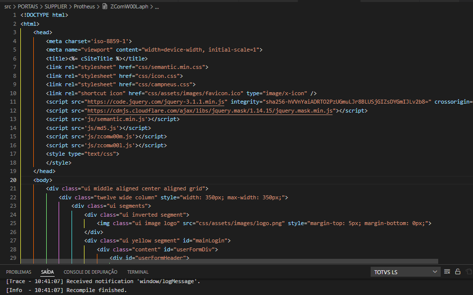Problemas na compilação de fontes AdvPL ASP (*.aph) · Issue #955 ...