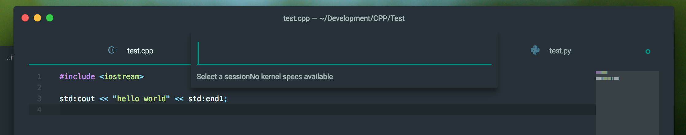 Xeus-cling kernel - Docker cling-notebook - 'No kernel specs available ...