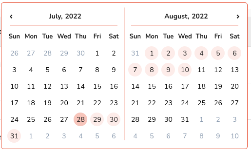 Customize date style when they're deactive and range · Issue #111 · shahabyazdi/react-multi-date ...