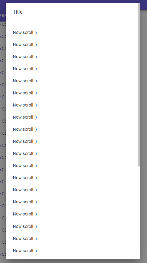 How to make Dialog scrollable · MudBlazor MudBlazor · Discussion #2162 ...