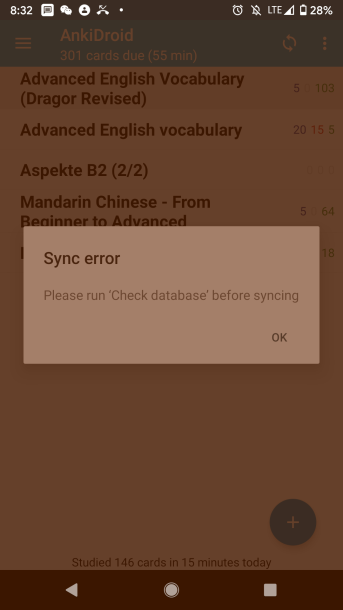 Sync Error UX: "Please run 'Check database' before syncing" dialog · Issue #9199 · ankidroid ...