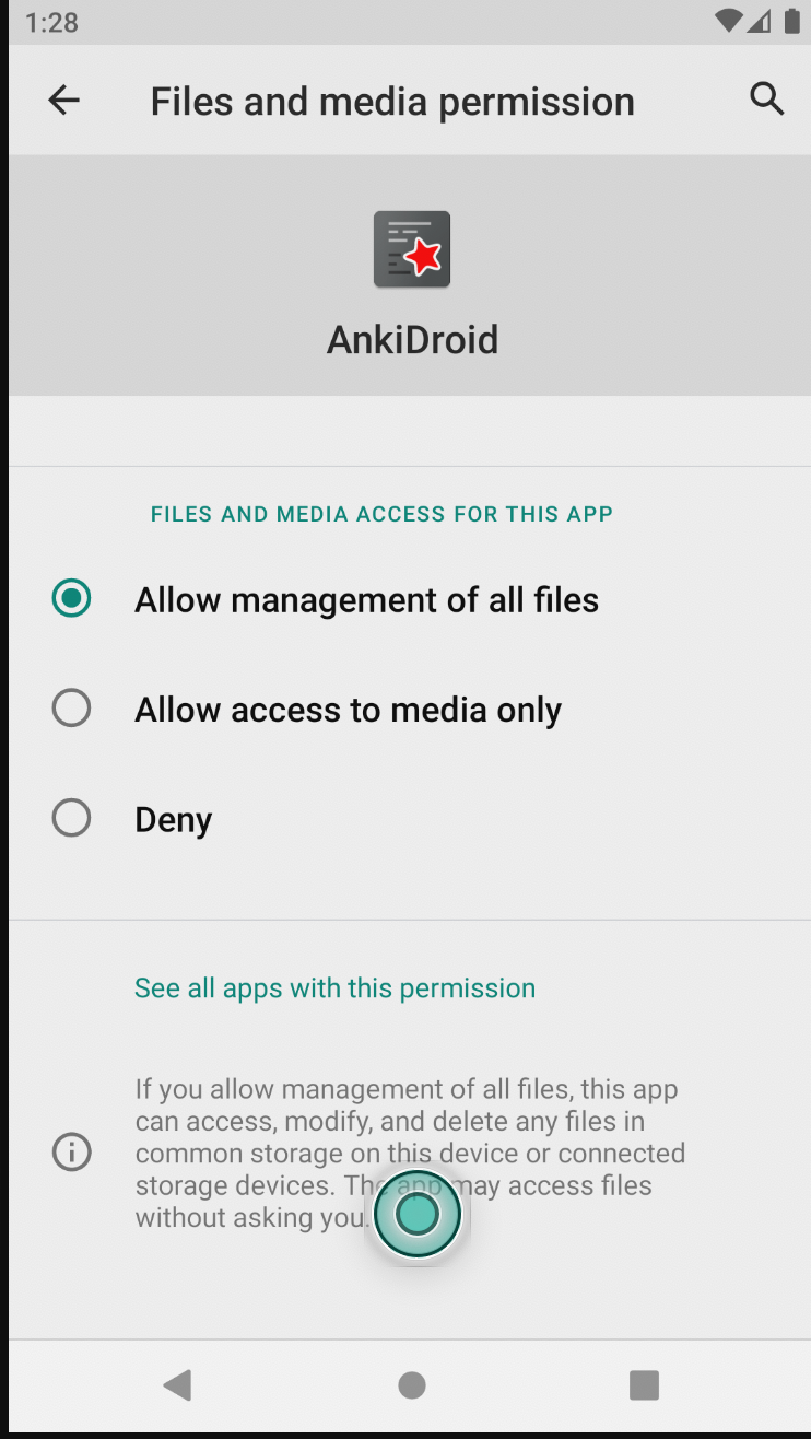 App Permissions Screen: Don't show on unsupported devices · Issue #13520 · ankidroid/Anki ...