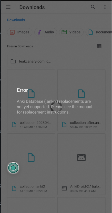[Bug] Bad visuals when tapping a `.anki2` file in 'Files' app [IntentHandler] · Issue #13704 ...