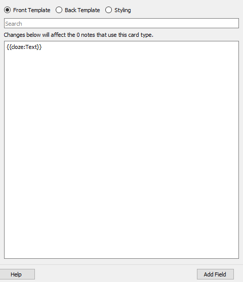 Card Template Editor/Browser Appearance: "Insert Field" Context Menu ...