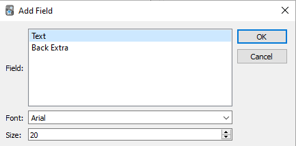 Card Template Editor/Browser Appearance: "Insert Field" Context Menu ...