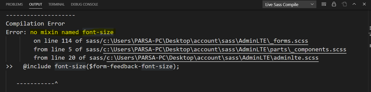 [BUG] mixin font-size not found · Issue #3012 · ColorlibHQ/AdminLTE · GitHub