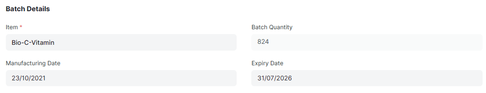 Stock>> Batch Details or Batch-Wise Balance History show Incoming Rate ...