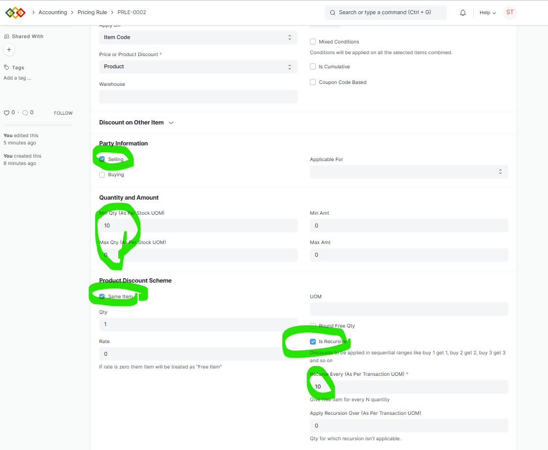 Promotion Rule >> Free Item (Decimal Isssue) · Issue #34288 · frappe/erpnext · GitHub