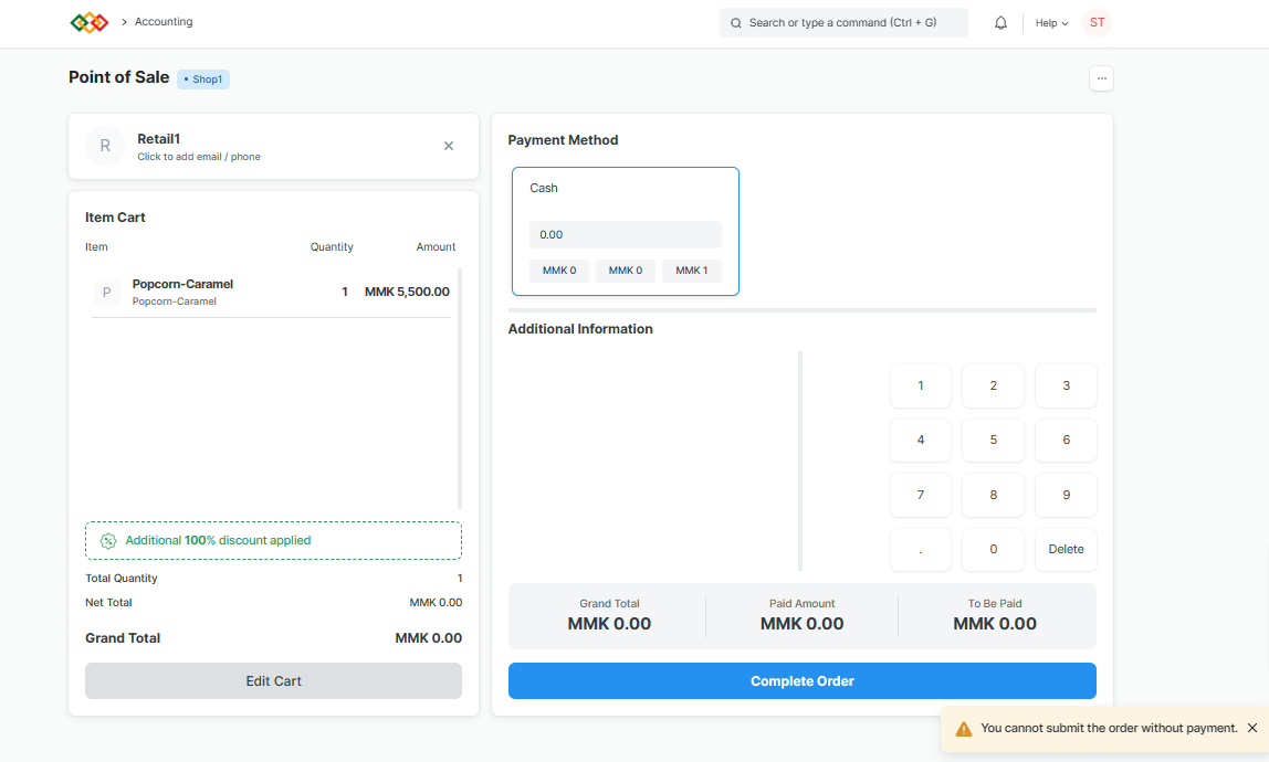 100 % Discount on Point of Sales · Issue #36572 · frappe/erpnext · GitHub