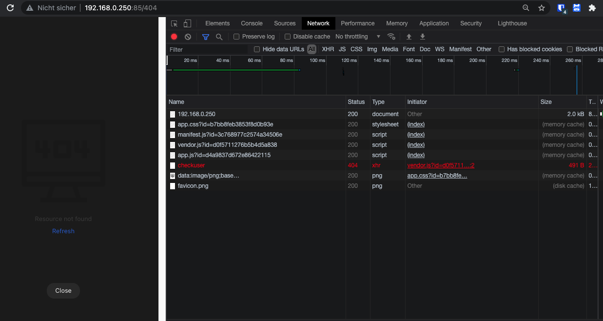 Error 404 - resource not found - /api/checkuser · Issue #34 · Bubka/2FAuth · GitHub