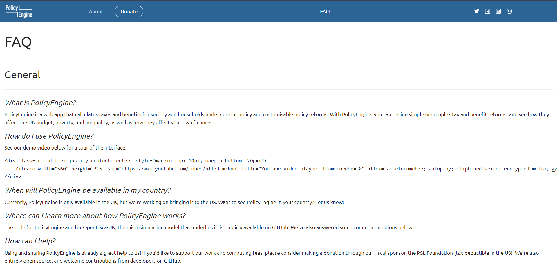 Video on FAQ Page Broken · Issue #587 · PolicyEngine/policyengine · GitHub