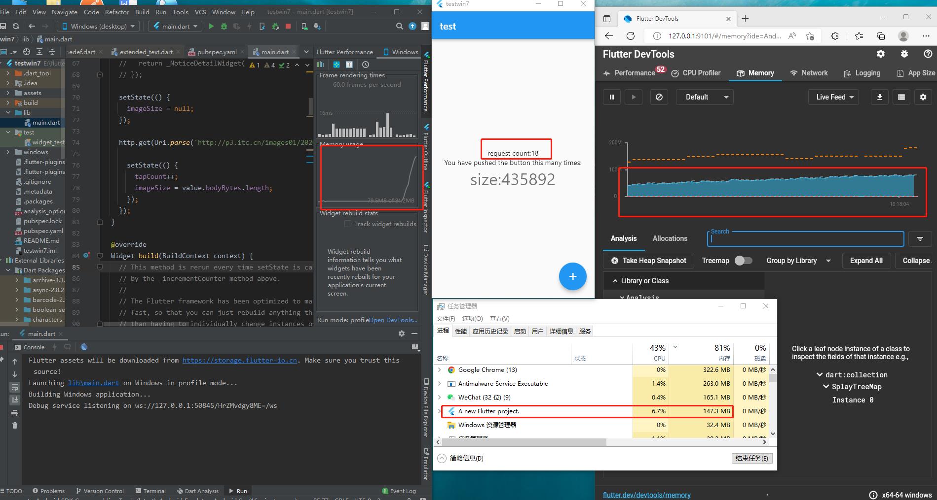 Request Memory Leak · Issue 108513 · Flutter Flutter · Github