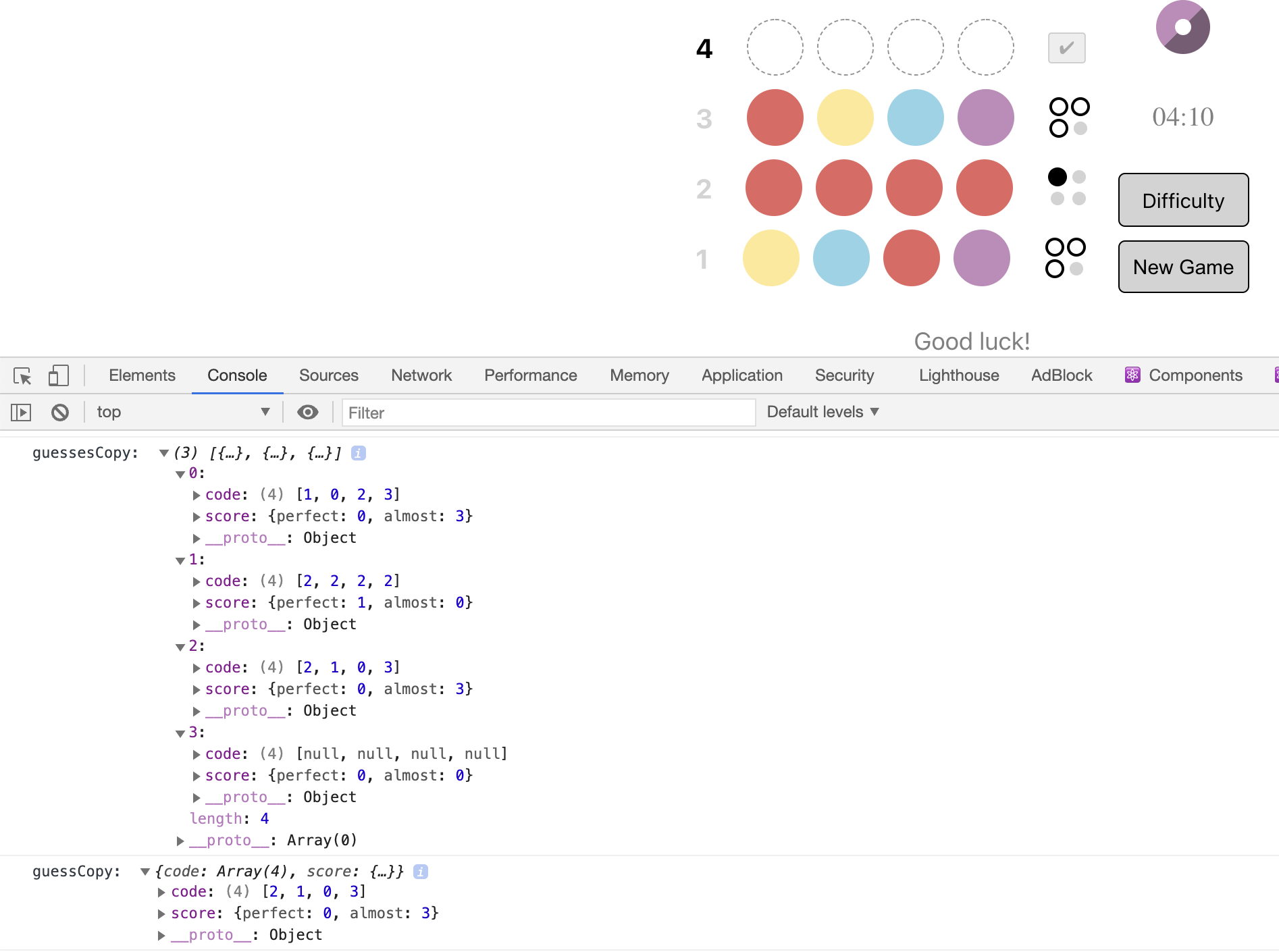 GitHub - cubasve/Mastermind-Game: Mastermind Game using React