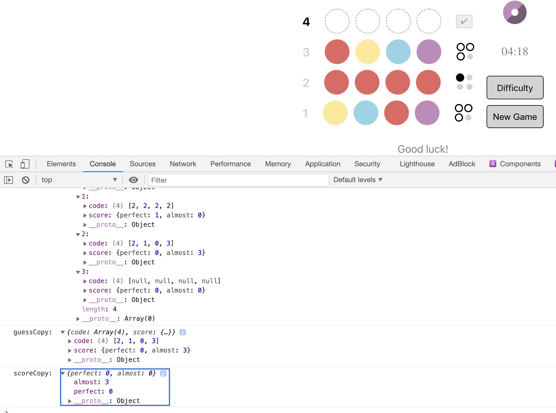 GitHub - cubasve/Mastermind-Game: Mastermind Game using React