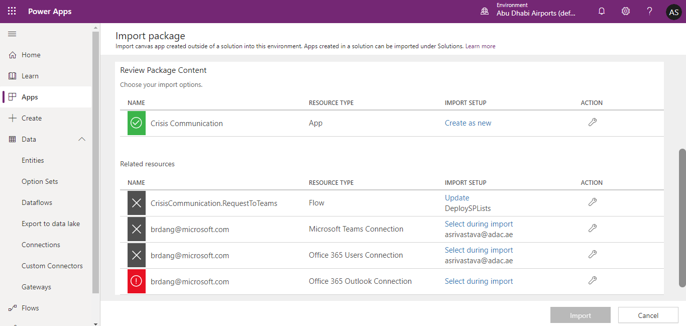 [BUG]: Office 365 Outlook Connection issue · Issue #113 · microsoft/powerapps-tools · GitHub