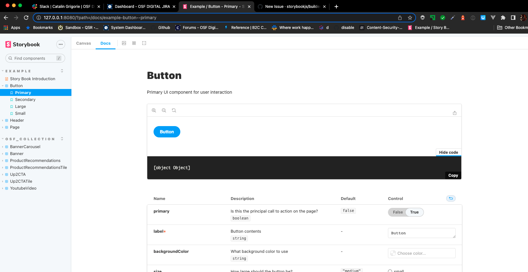 [Bug] After clicking "show code" first time Object Object is shown · Issue #355 · storybookjs ...