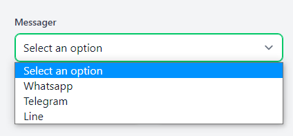 How I can show a messager icon for each item detail in select component, instead of just the ...