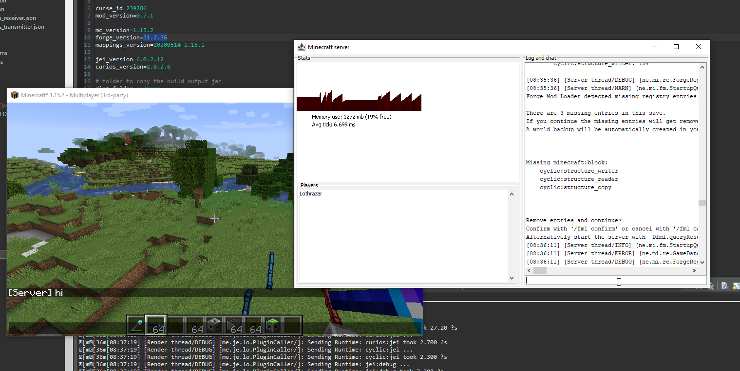 [1.15.2] Server kicks you · Issue #1401 · Lothrazar/Cyclic · GitHub