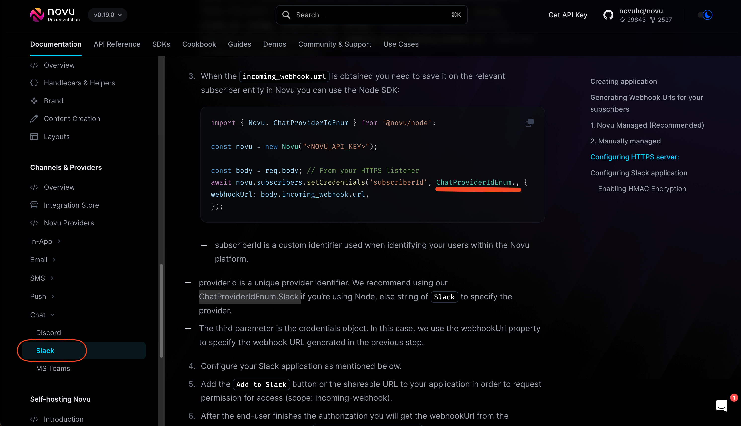 Missing 'Slack' identifier · Issue #238 · novuhq/docs · GitHub