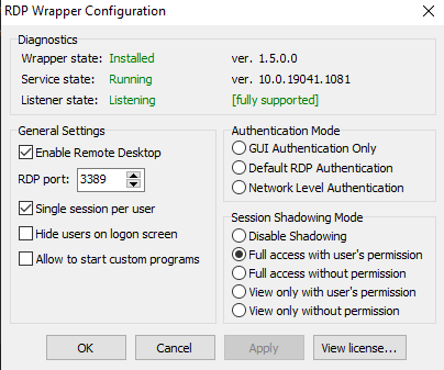 cant log in my session with rdp · Issue #1469 · stascorp/rdpwrap · GitHub