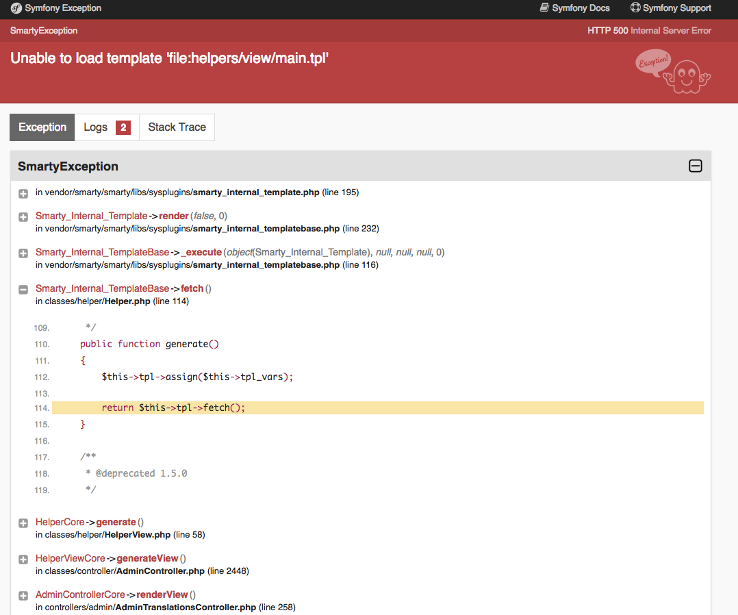 Can't access to translations on backoffice · Issue #12184 · PrestaShop/PrestaShop · GitHub