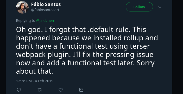 `__esModule` is `true` while no default export provided, breaks ... `__esModule` is `true` while no default export provided, breaks ...