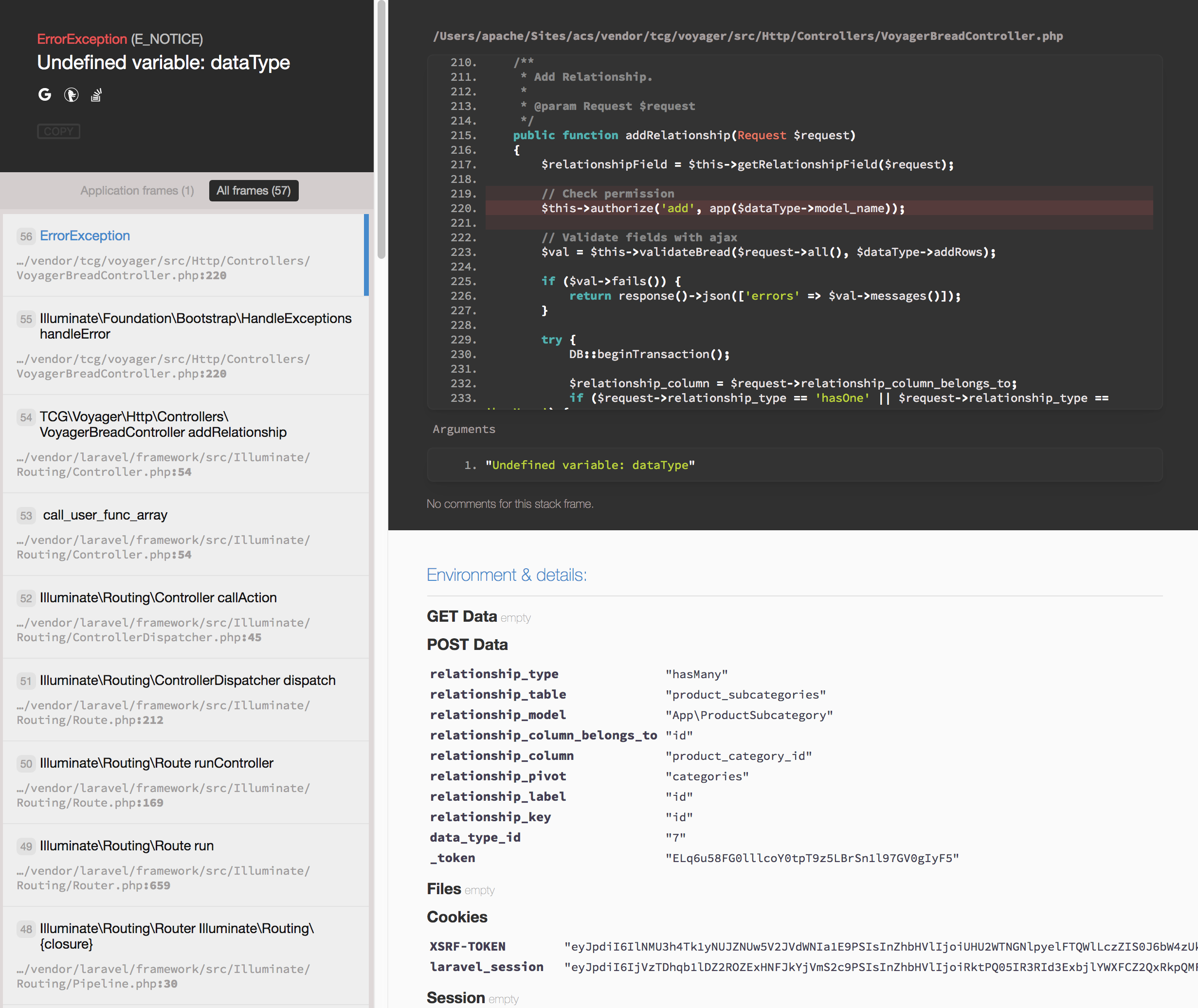 Undefined variable: dataType · Issue #2735 · thedevdojo/voyager · GitHub