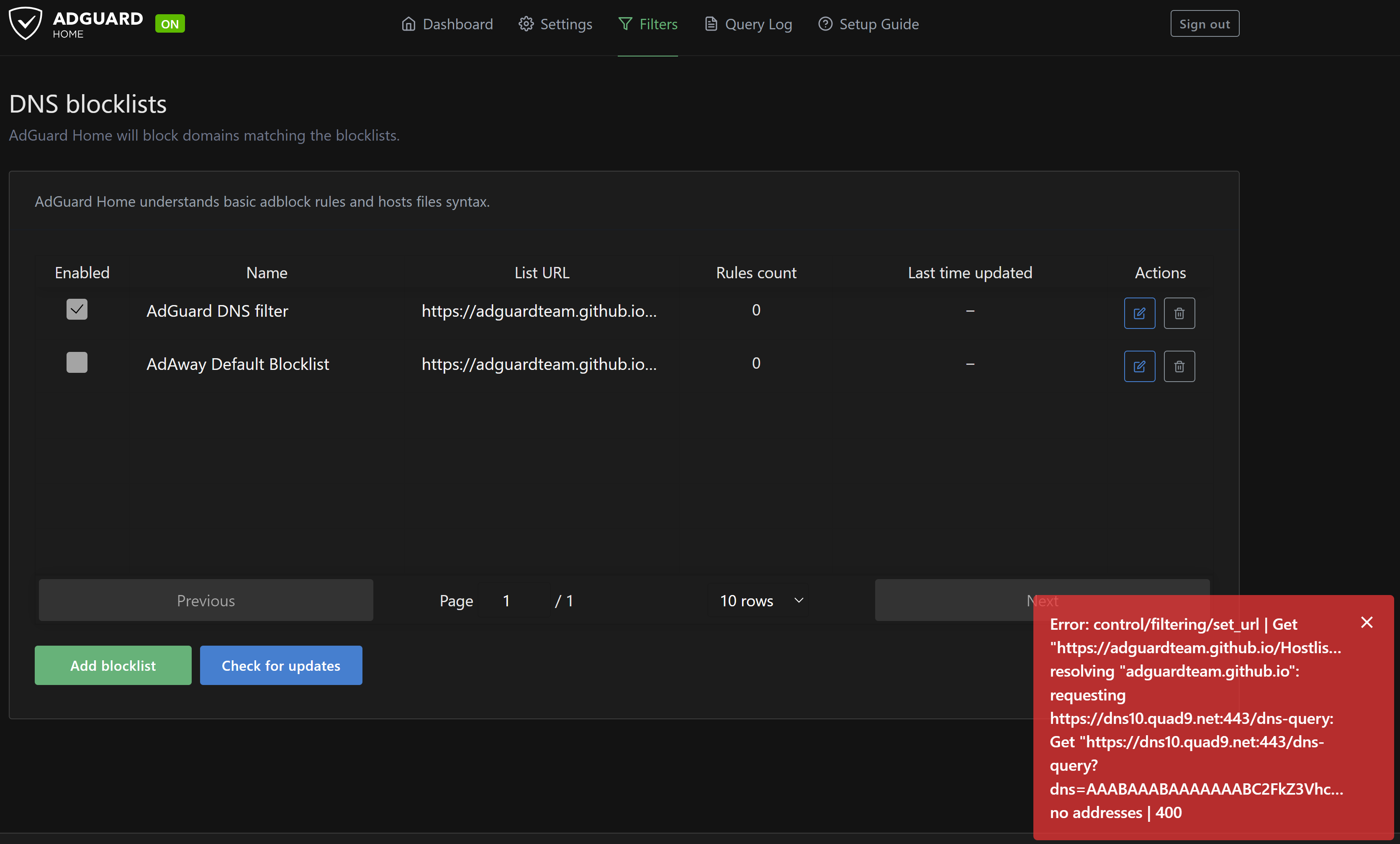 Update check failed. Please check your Internet connection. · Issue #6038 · AdguardTeam ...