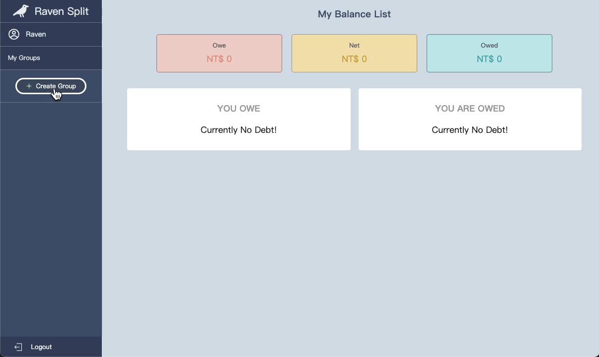 GitHub - Eulisha/Raven-Split: An application for wisely managing for account book with friends