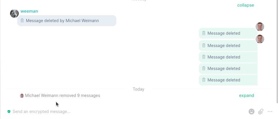 Thread hidden when root message deleted and messages are collapsed · Issue #24639 · element-hq ...