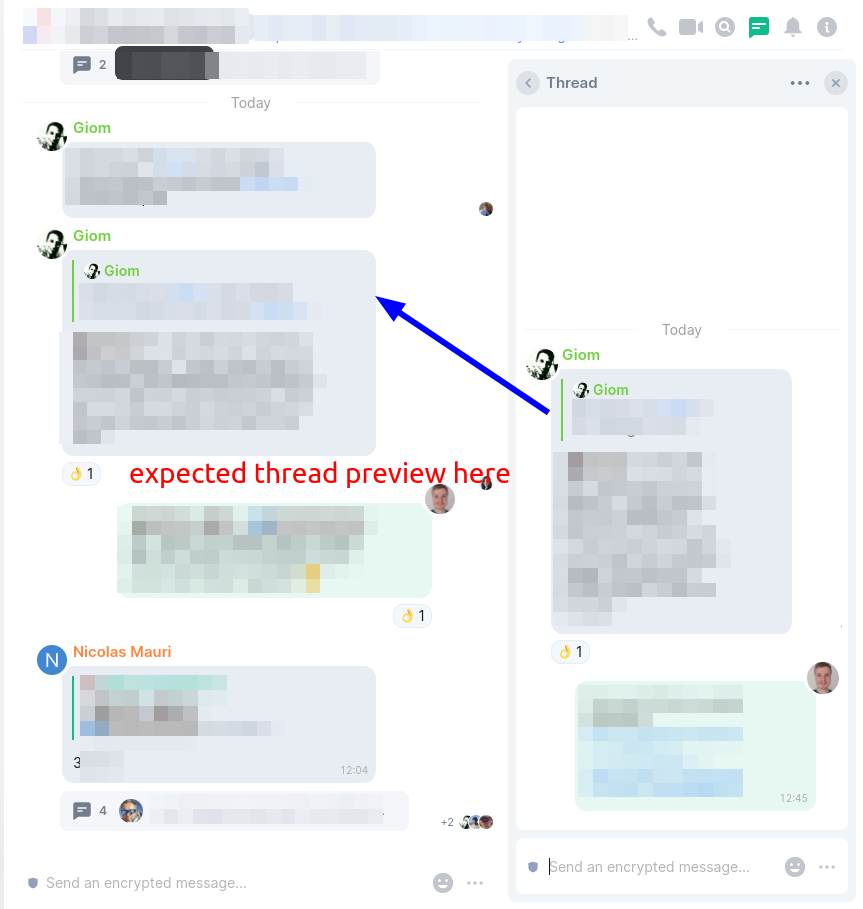 Thread not marked as thread in the timeline · Issue #24750 · element-hq/element-web · GitHub