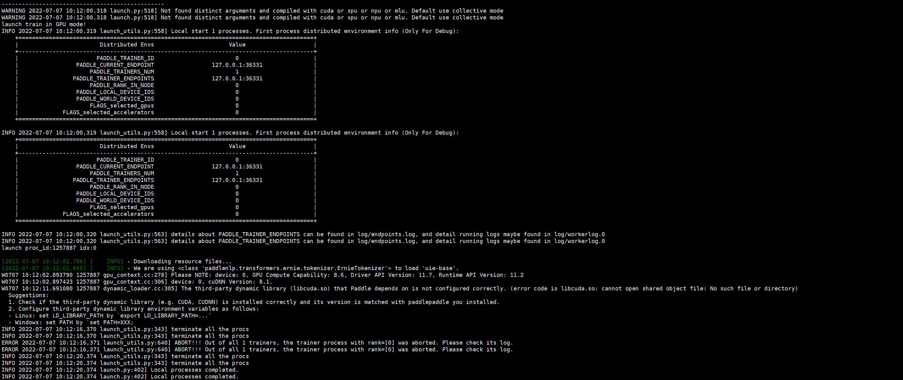 环境问题libcuda.so一直检索不到 · Issue #2750 · PaddlePaddle/PaddleNLP · GitHub
