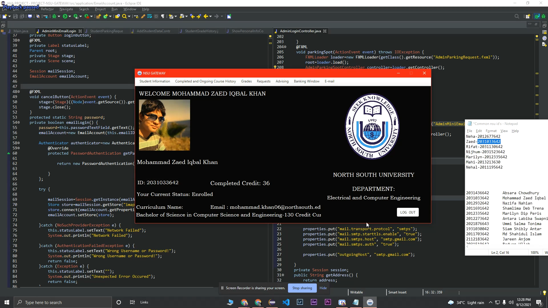 GitHub - FarhanTahmid/PROJECT-NSU-GATEWAY: 1st year 3rd semester CSE ...
