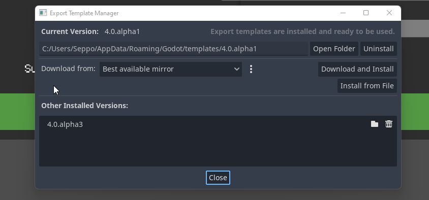 (4.0) Exporting your project to HTML or .exe does not work at all... · Issue #58573 ...