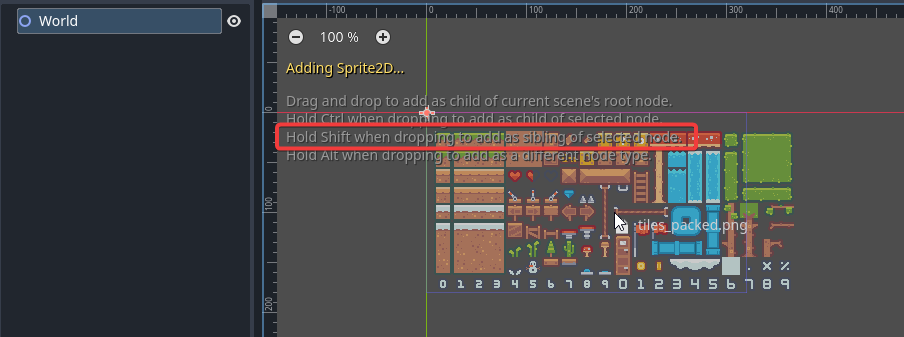 Godot suggest to drop sprite as sibling to root node · Issue #69219 · godotengine/godot · GitHub