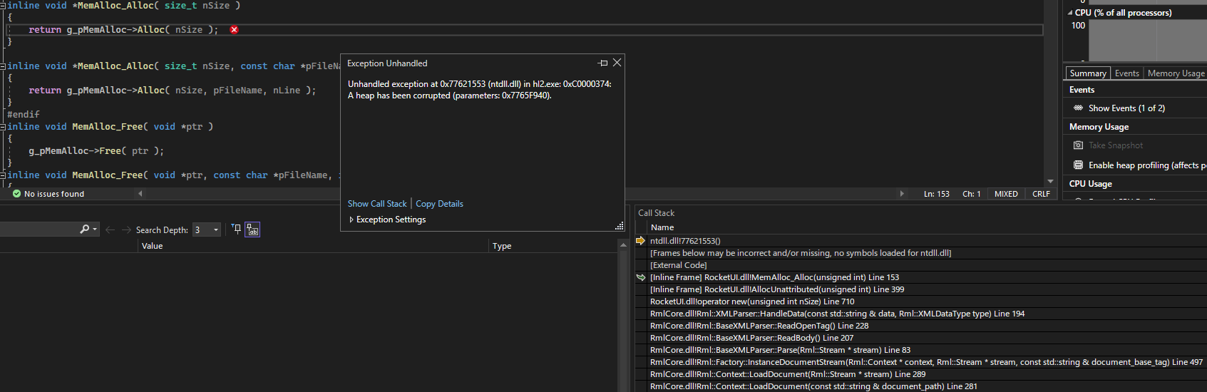 Heap Corruption When Parsing Rml With Long Indents · Issue 364 