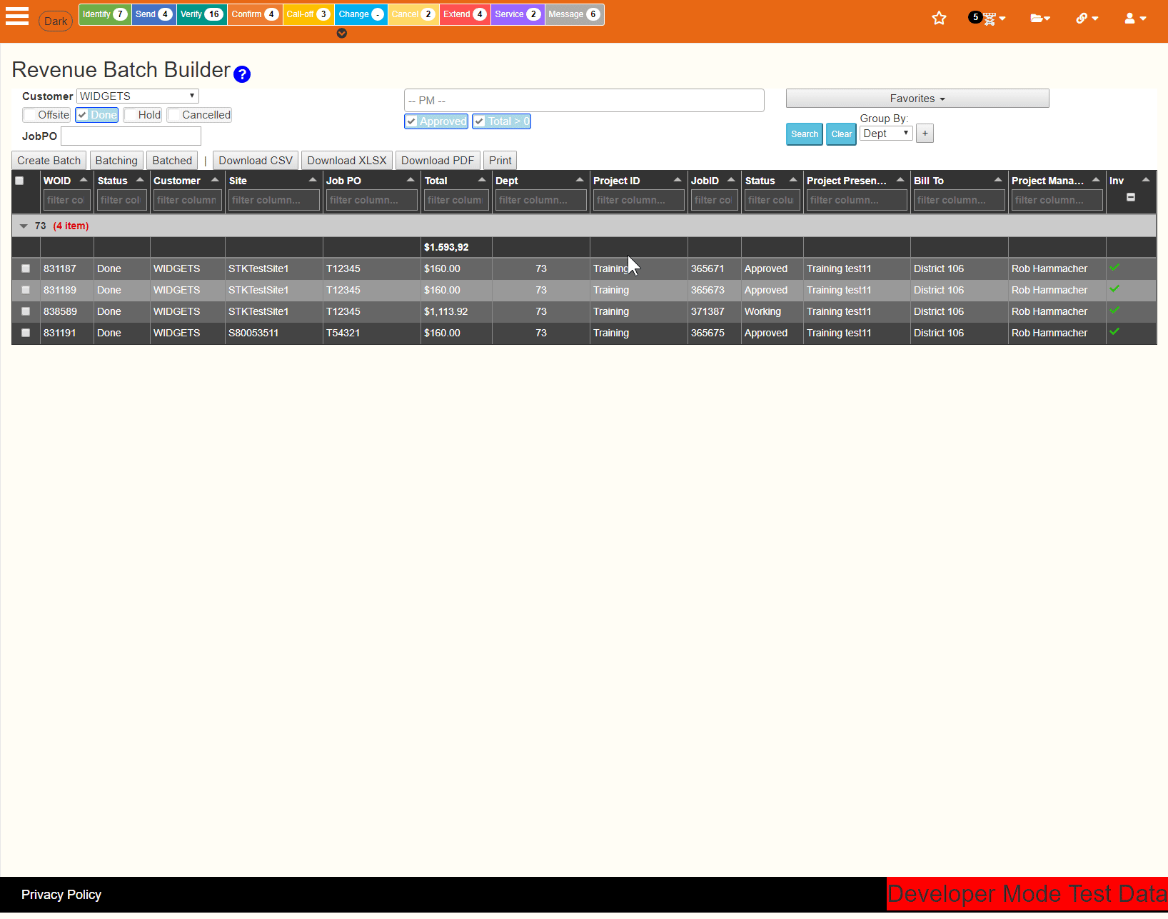 Allow Choice Of Selection From All Active Rows All Visible Rows Or All